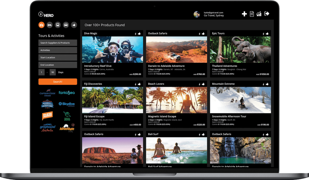 Travel Agents & Activity Resellers - Supercharge your Sales with Hero!